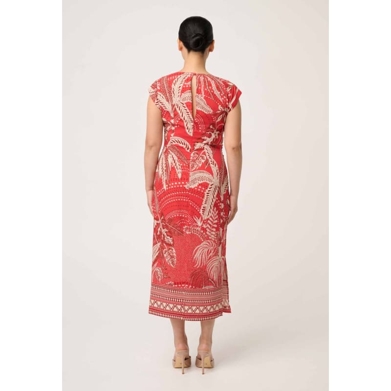 Petite Monique Draped Neck Column Dress | Crimson Palm – Florence ...