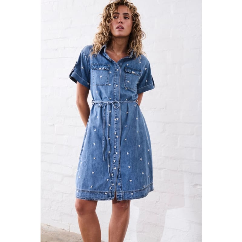 Simone Dress | Heart 70's Blue – Florence & Marabel Collections